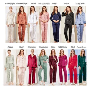 Forest Green Satin Pyjamas, Emerald Bridesmaid Pyjamas, Green Pjs ...