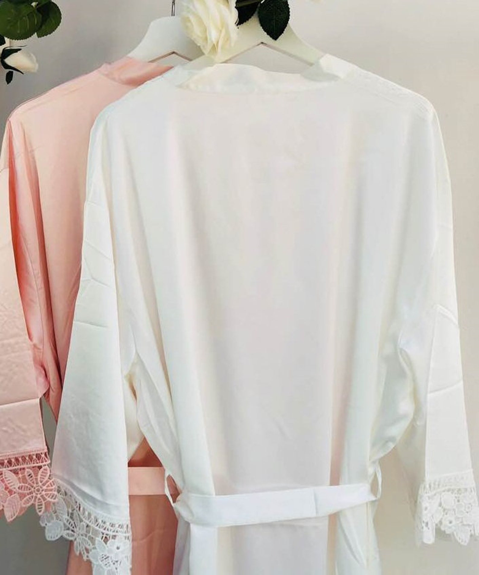 Plain Bridal Robe Lace Bridesmaid Robe Wedding Dressing - Etsy