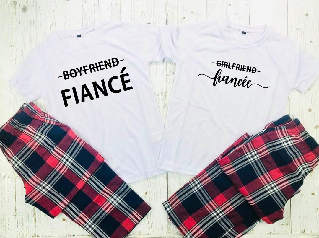 Couples Pyjamas,boyfriend Girlfriend Matching Pjs,fiance Matching Couples Christmas Pajamas,his ...