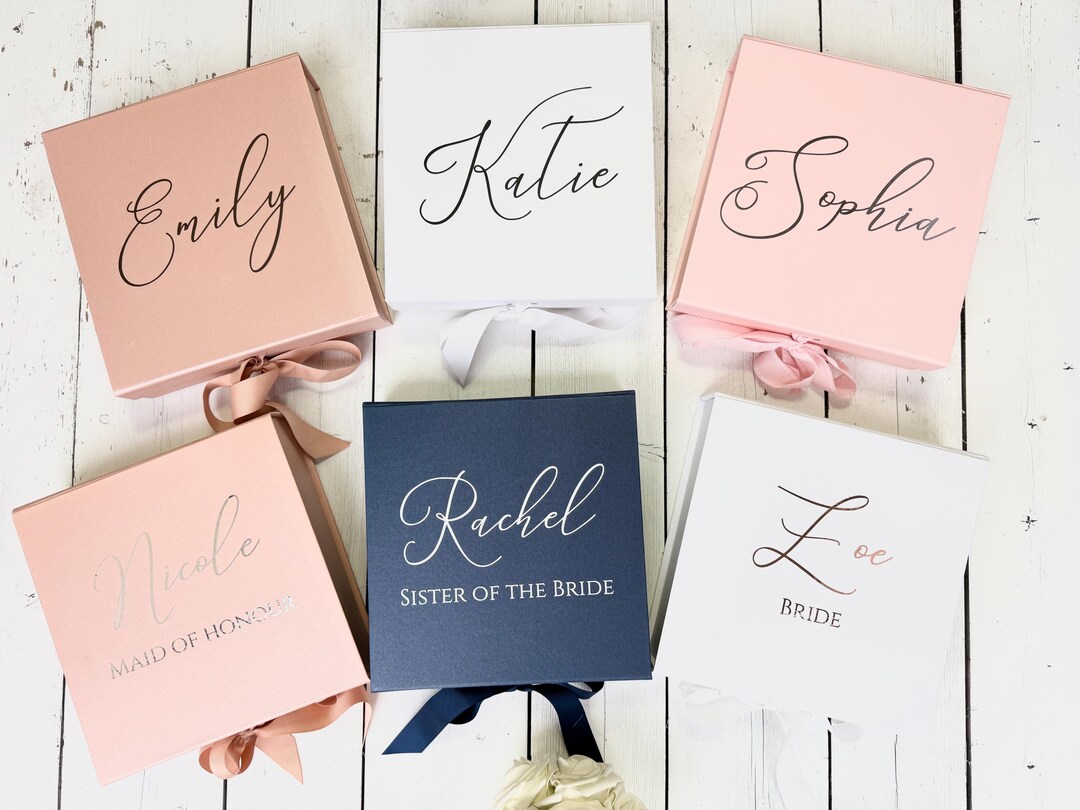 Gift Box With Personalised Names, Luxury Birthday Gift Box, Wedding ...