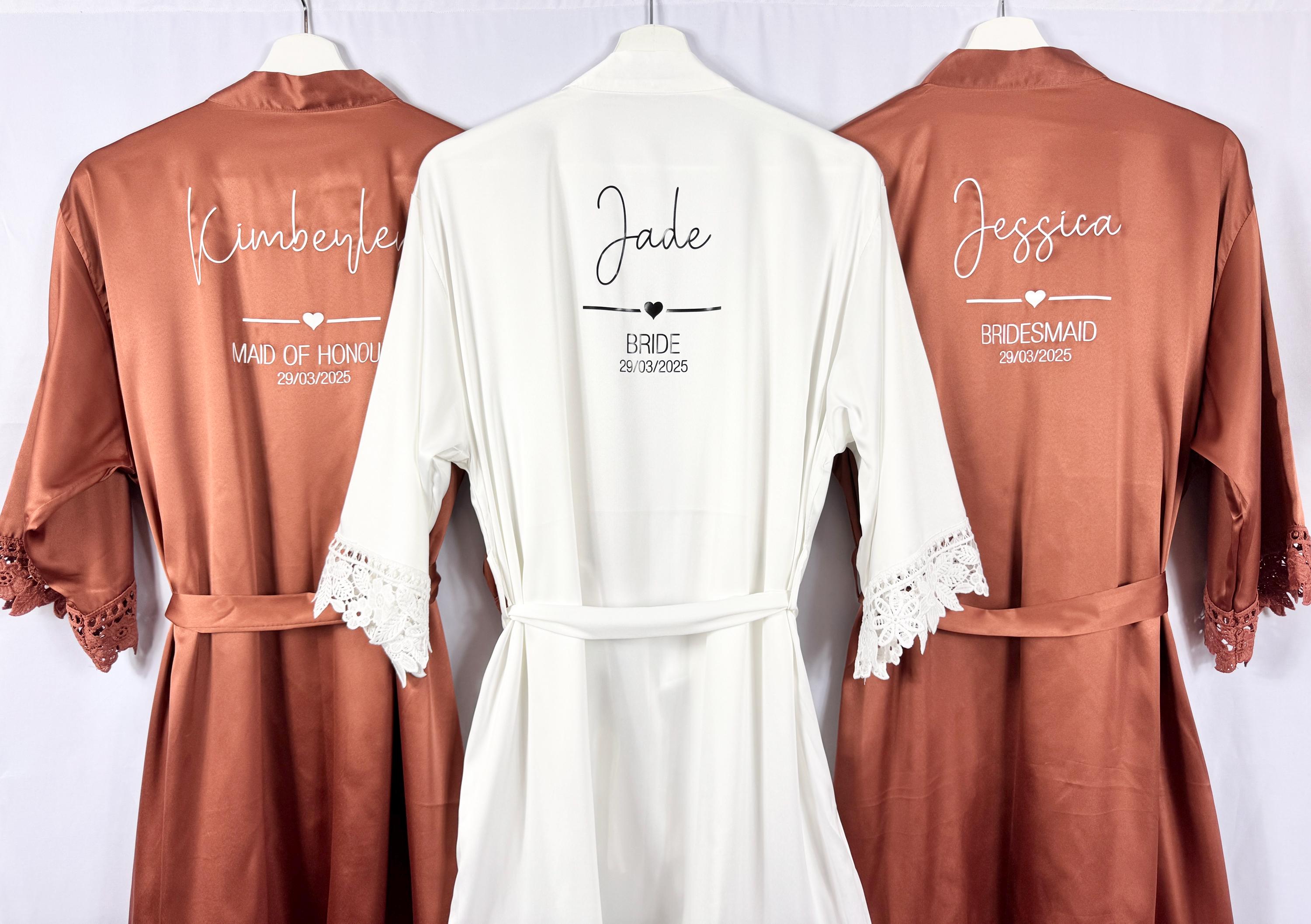 Rust Burnt Orange Bridesmaid Robes, Bridesmaid Gift, Bridal Robes ...