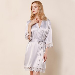 Personalised Bridal Robe, Wedding Dressing Gown, Bridesmaid Wedding ...