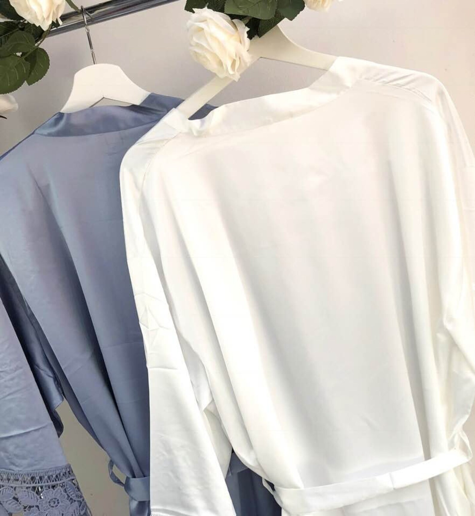 Plain Bridal Robe Lace Bridesmaid Robe Wedding Dressing - Etsy