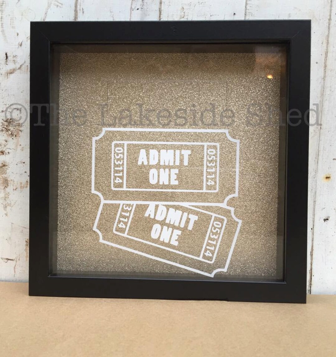 Admit One Frame, Shadow Box Ticket, Ticket Shadow Box, Ticket Stub Box ...