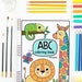 Alphabet ENGLISH Coloring Book, Wild Animals Colorings, PRINTABLE ABC ...
