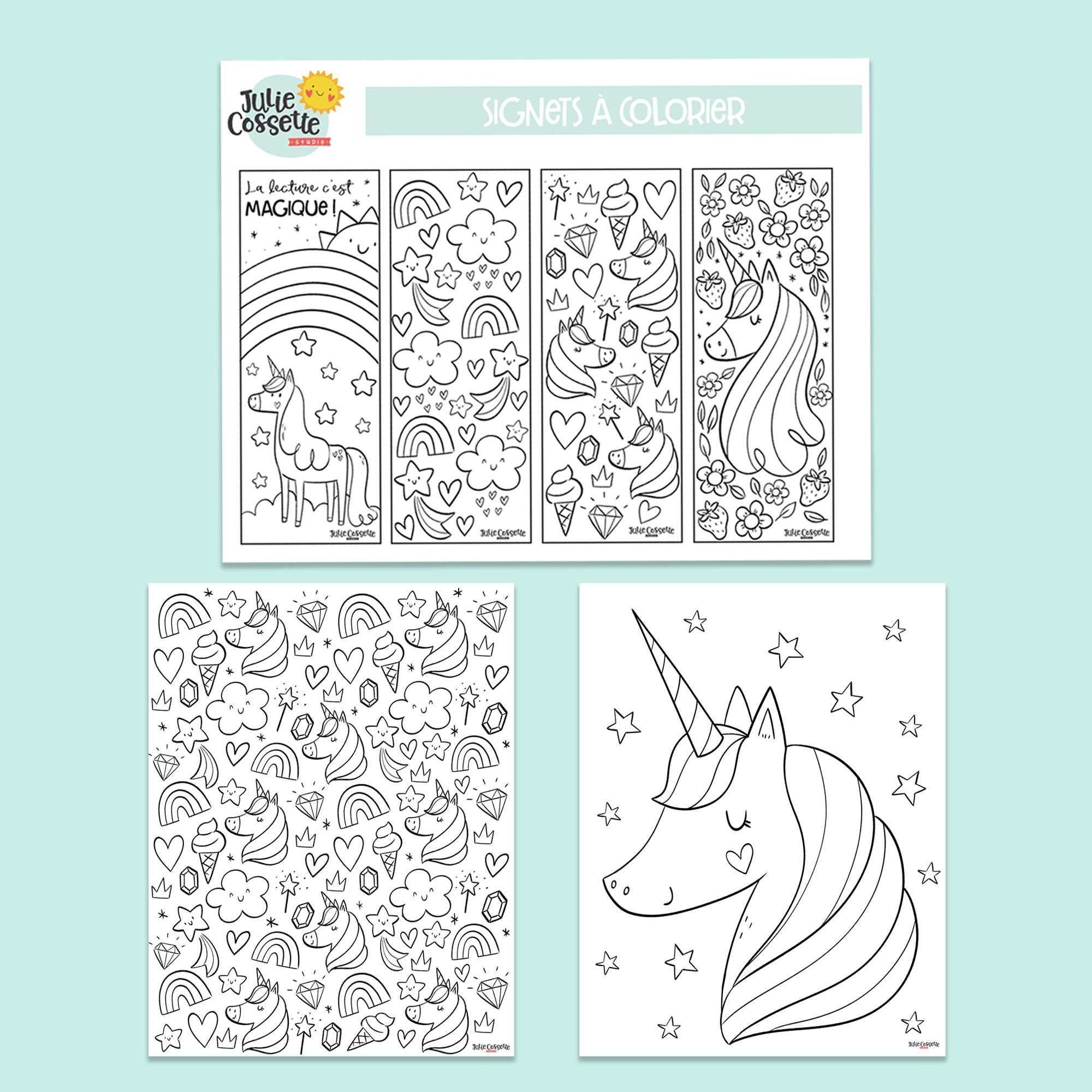 Unicorn Coloring Book, Printable Coloring Pages, Unicorn Activities ...