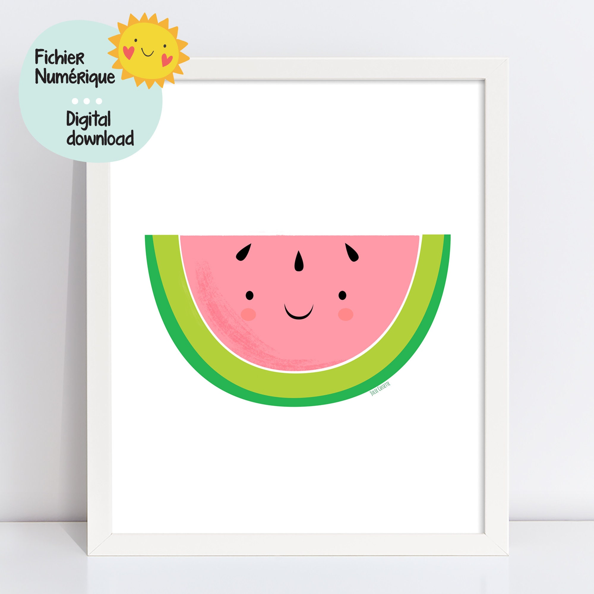 Watermelon, Watermelon Art, Watermelon Poster, Watermelon Printable ...