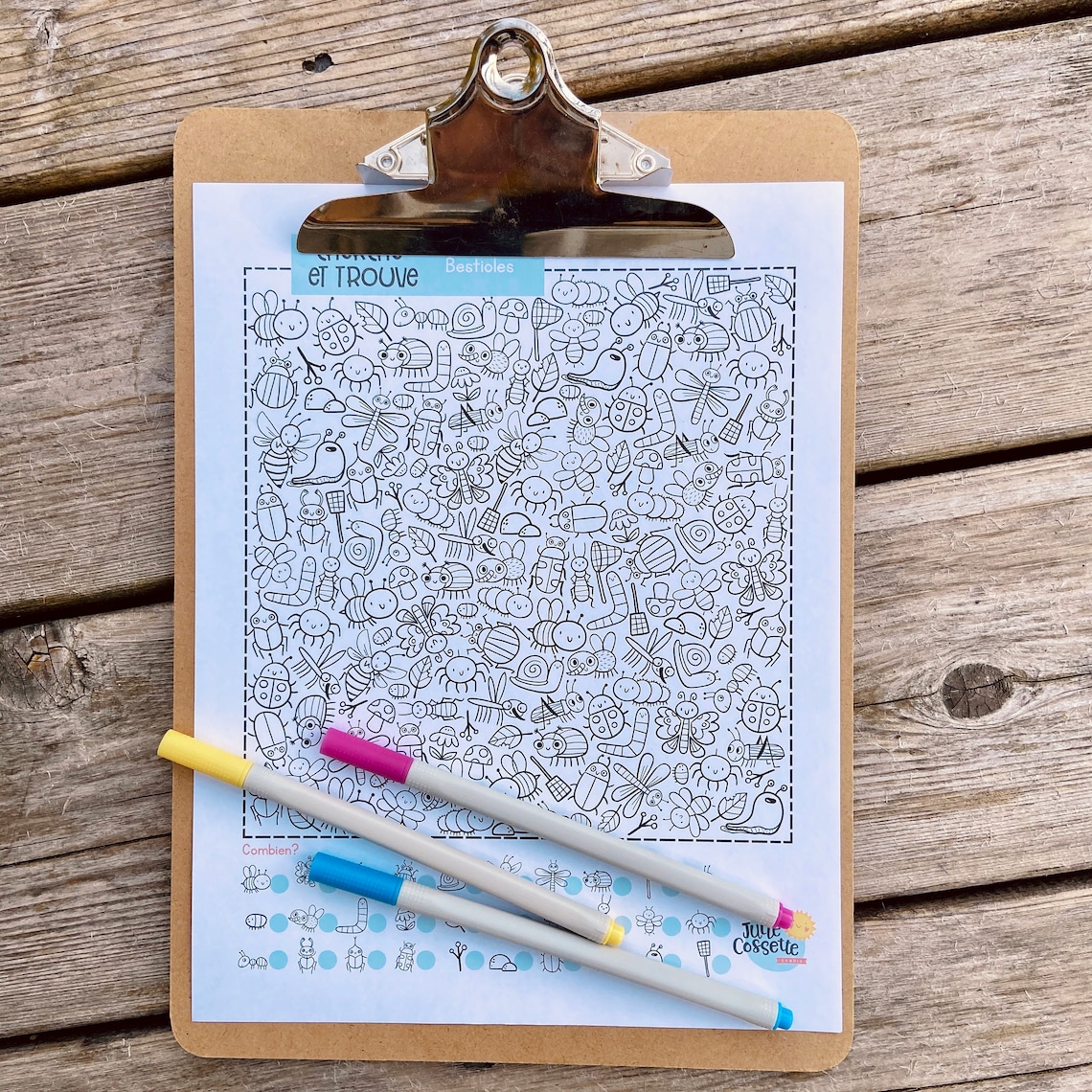 Cherche et trouve Bestioles, activité à imprimer, coloriage insectes ...