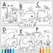 FRENCH Alphabet Coloring Book, Wild Animals Coloring, Downloadable Abc ...