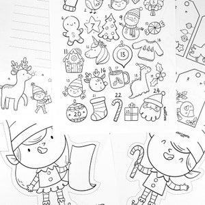Big BUNDLE Christmas Coloring Kit - ENGLISH VERSION - 10 Holidays ...