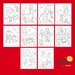 Big BUNDLE Christmas Coloring Kit ENGLISH VERSION 10 Holidays ...