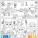 Alphabet ENGLISH Coloring Book, Wild Animals Colorings, PRINTABLE ABC ...