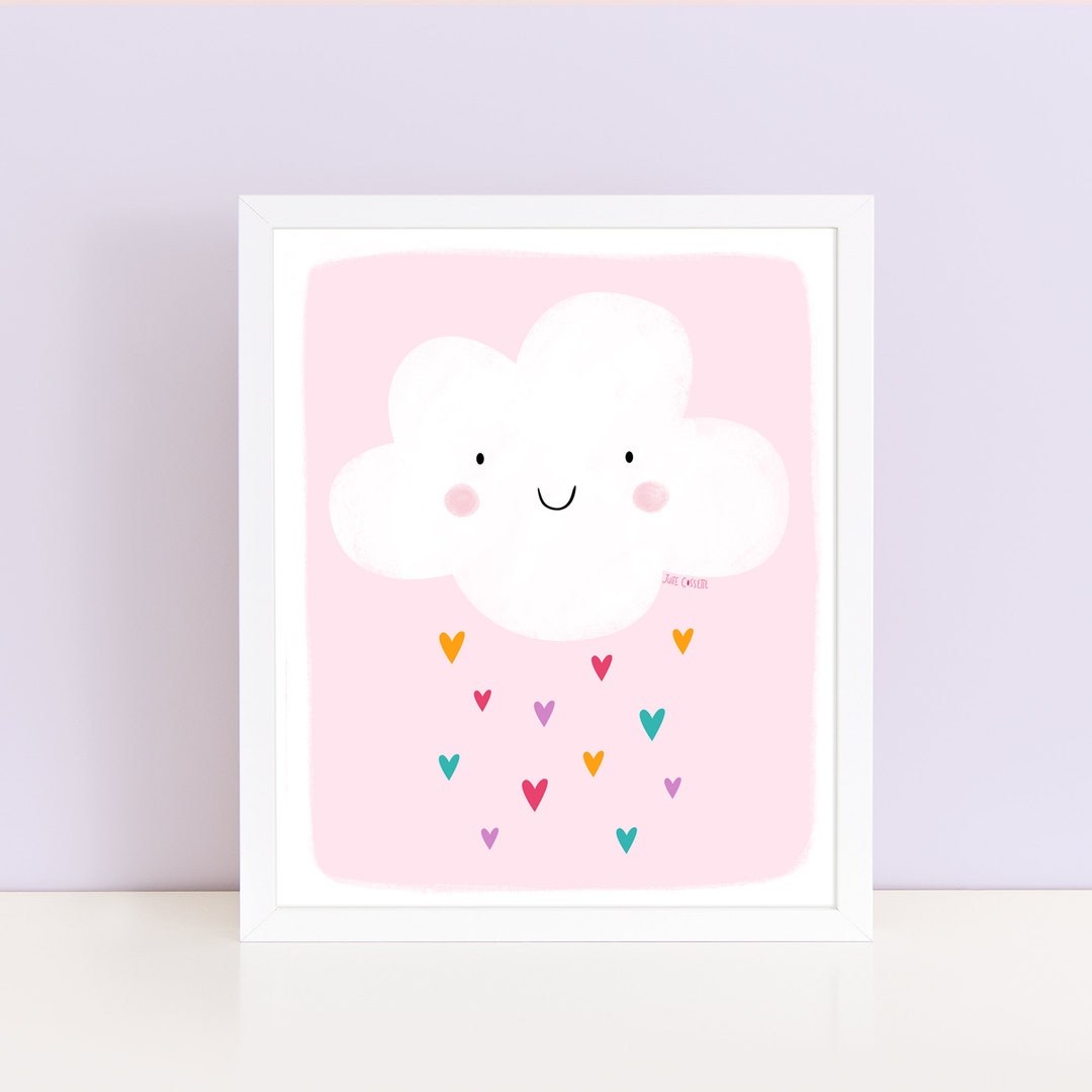 Pink Cloud, Cloud Poster, Cloud Decor, Cloud Art, Cloud Wall Art ...