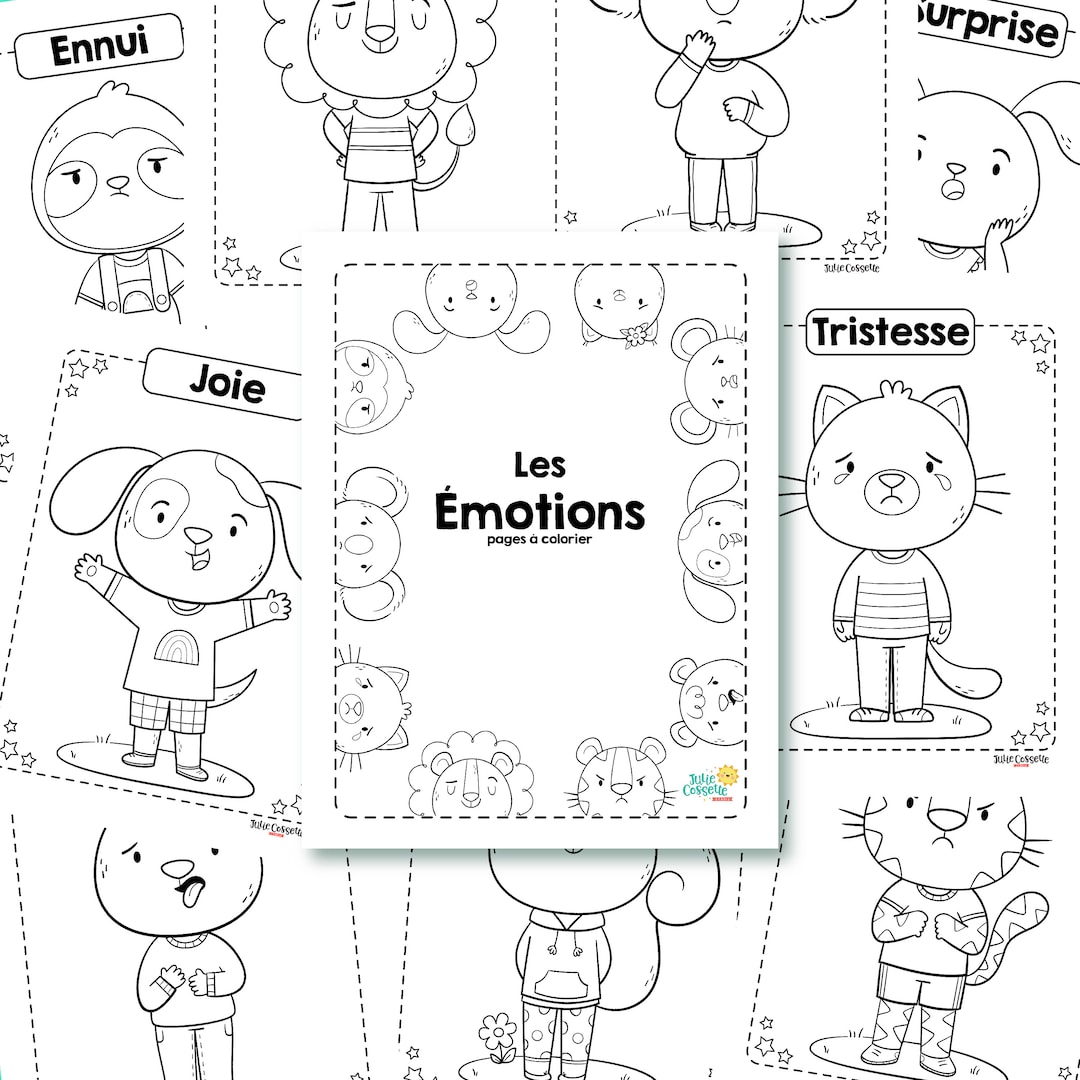 Emotions Coloring Pages, Coloring Activities for Kids, Kids Learning ...