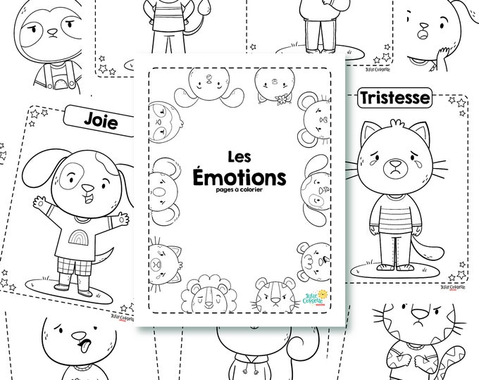 Emotions Coloring Pages, Coloring Activities for Kids, Kids Learning ...