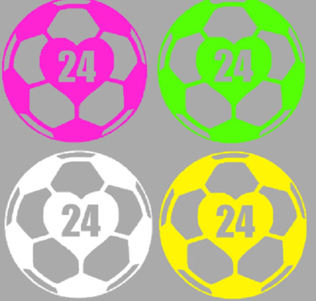 2 -11 Inch Soccer Ball Decal, Soccer Ball Car Decal, Soccer Ball ...