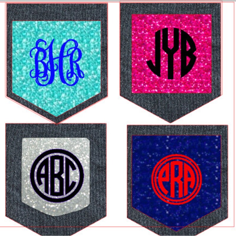Monogram Pocket - Etsy