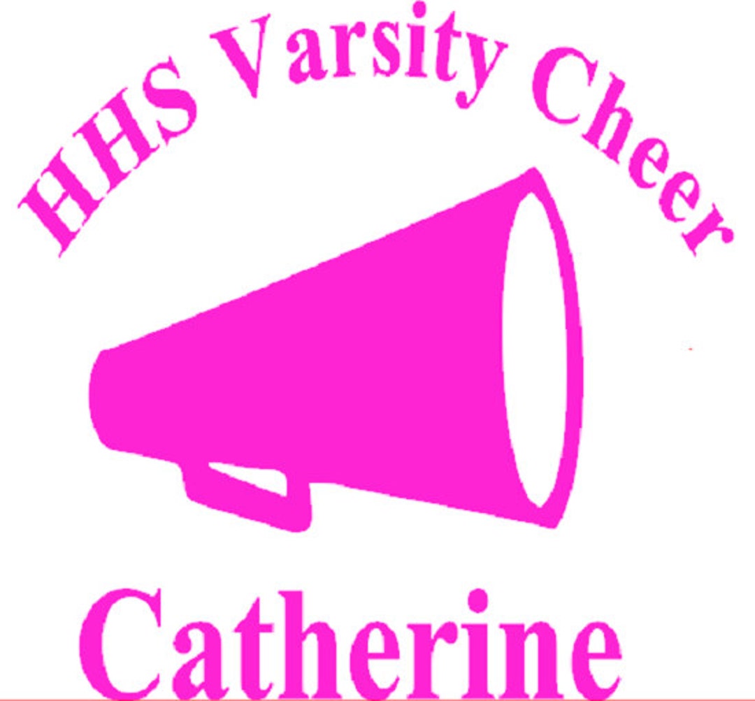 Custom Cheerleader Vinyl Car Decal, Personalized Cheering Decal Sticker ...