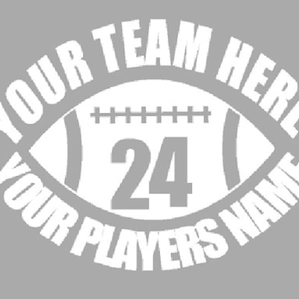 Custom Football Car Decals - Etsy