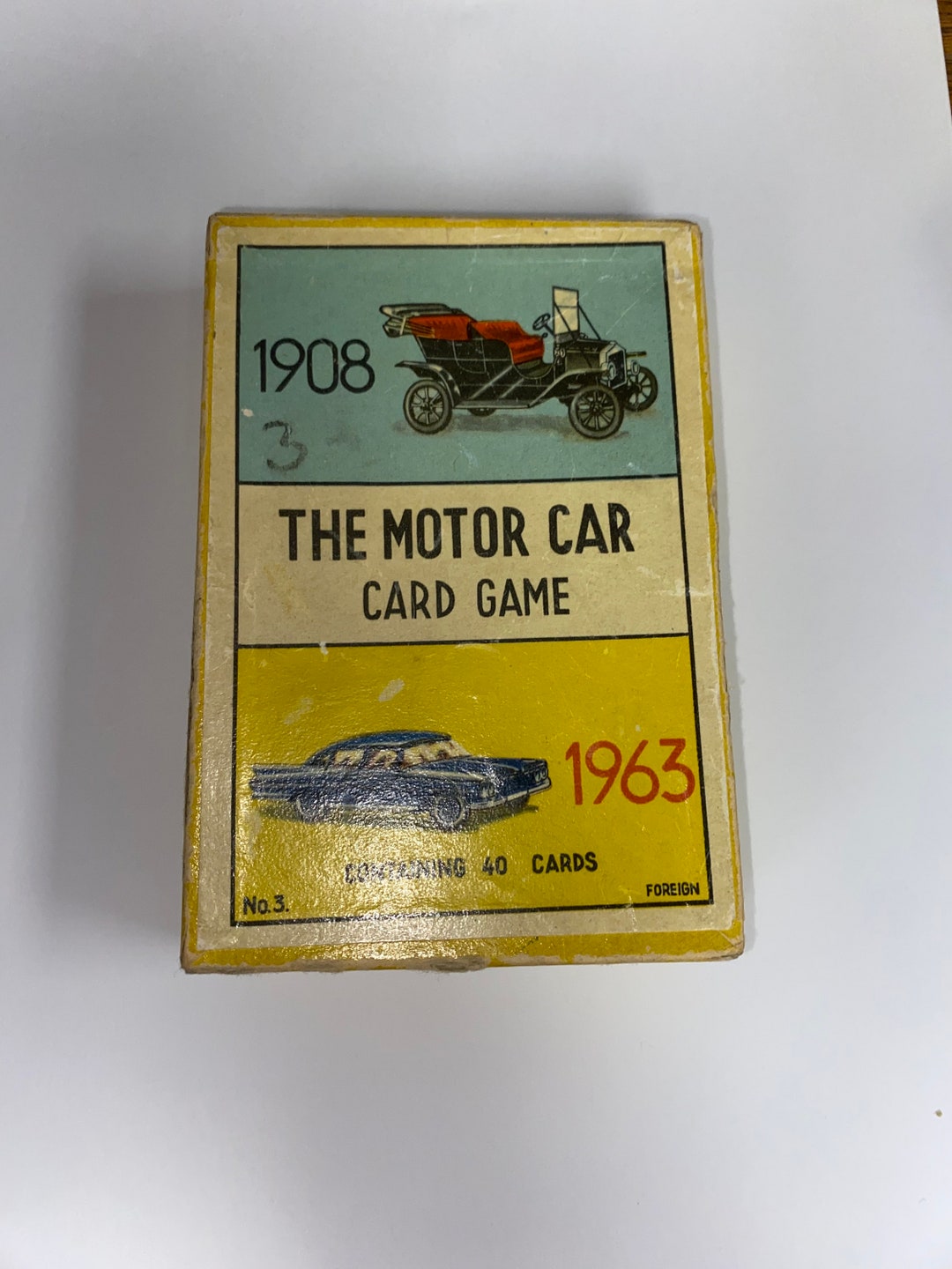 The Motor Car Card Game Vintage Card Game - Etsy