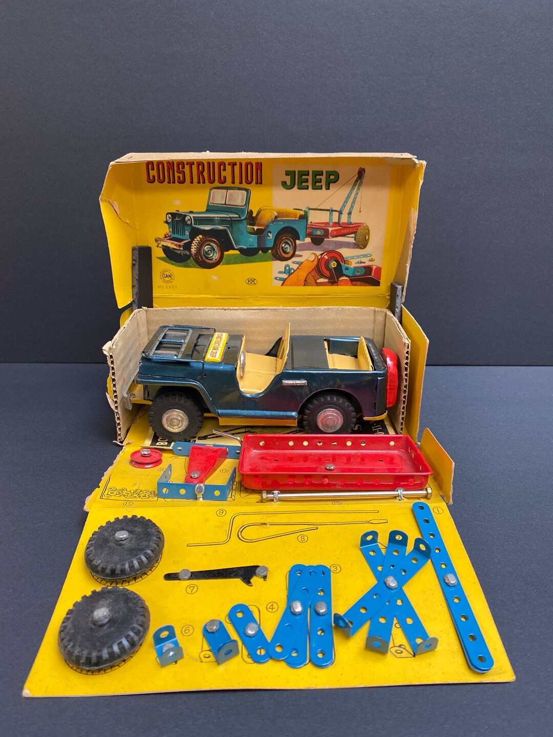 Vintage Marusan Toys Japan Construction Jeep - Etsy