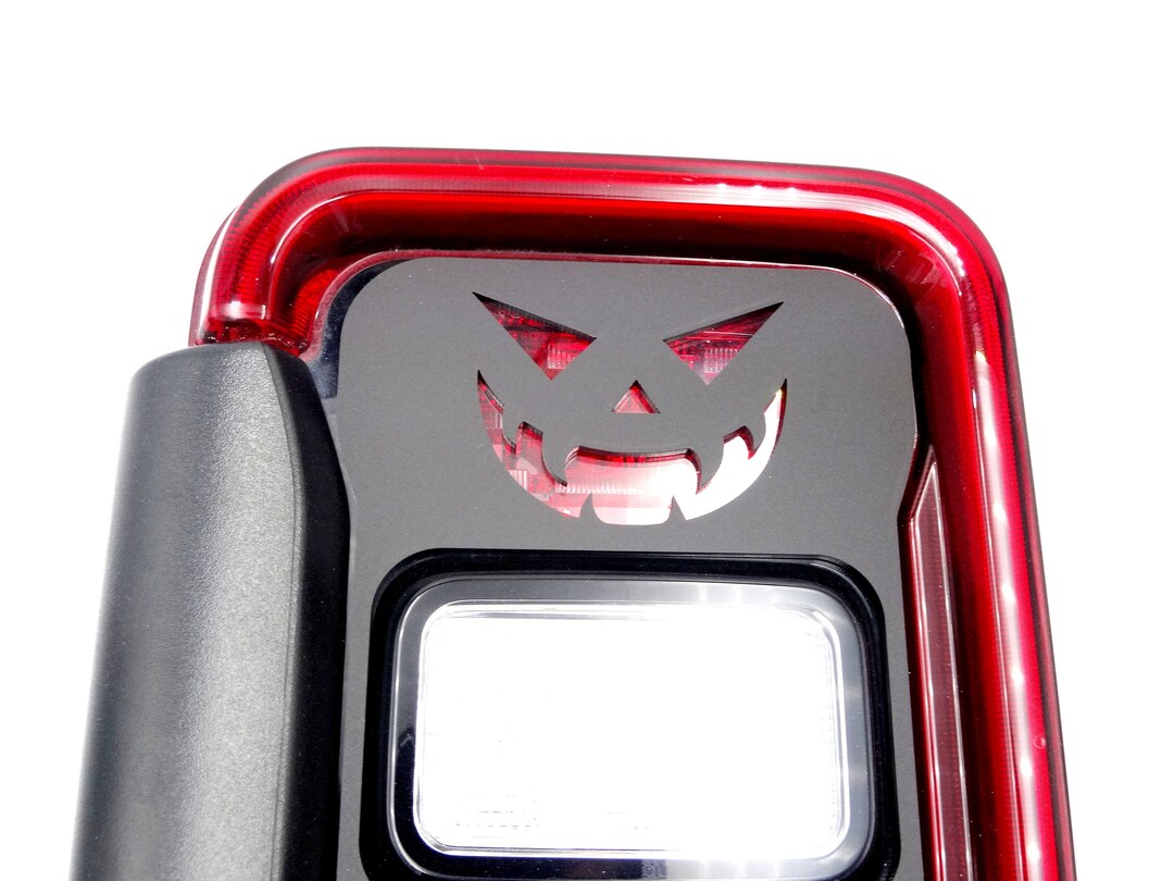 Scary Pumpkin Brake Tail Light Covers / Fits 2020-23 Jeep Gladiator ...