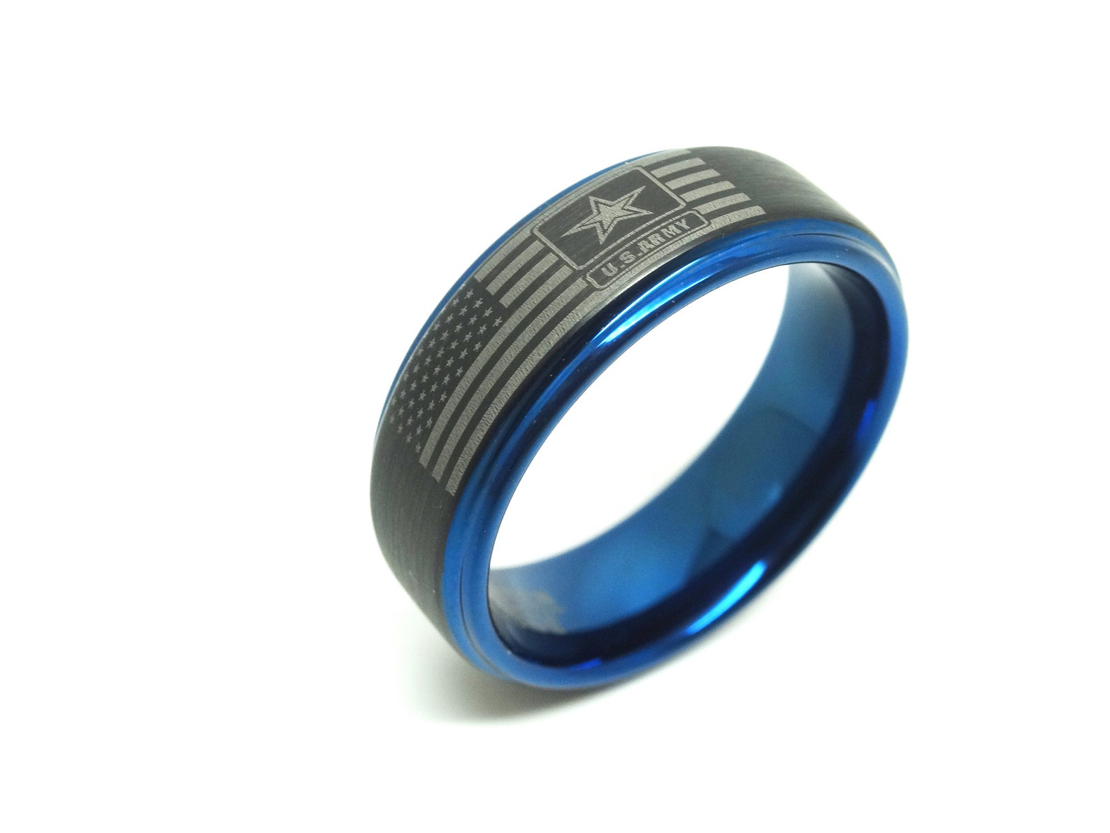Mens Tungsten US Army / Flag, Ring - Etsy