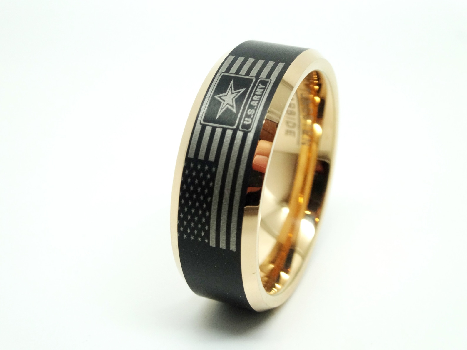 Mens Tungsten US Army / Flag, Ring - Etsy