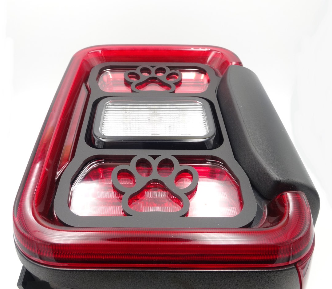 Paw Print Brake Tail Light Covers / Fits 2020-23 Jeep Gladiator With ...
