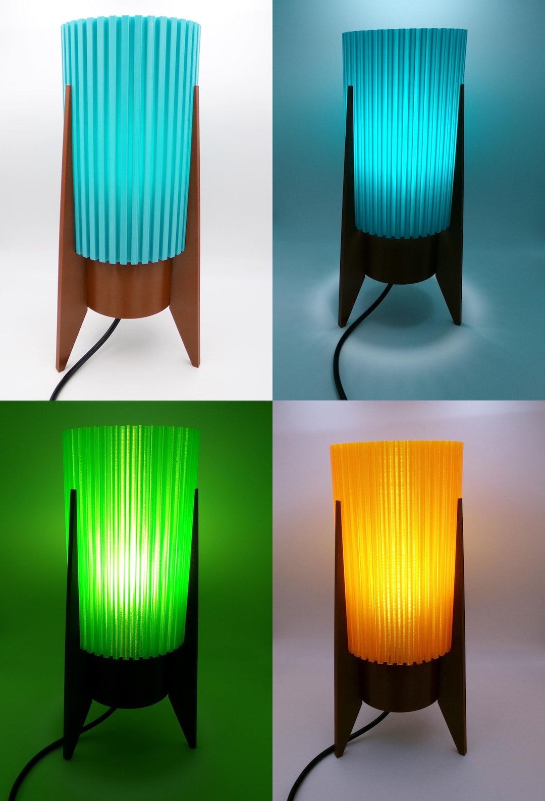 Mid Century Rocket Lamp With Modern Twist - Etsy