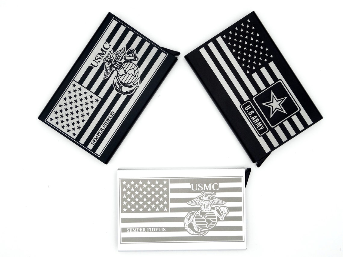 Marines USMC Military Aluminum RFID Blocking Credit Card Case - Etsy