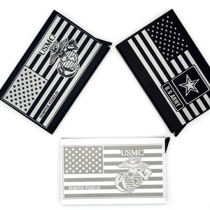 Marines USMC Military Aluminum RFID Blocking Credit Card Case Holder W ...
