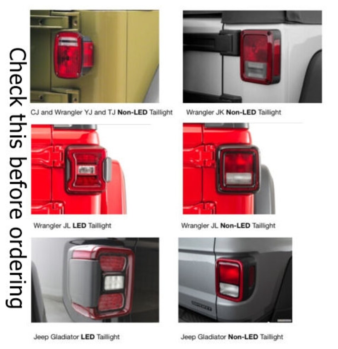 Girl Power Brake Tail Light Covers / Fits 2018-21 Jeep Wrangler JL With ...