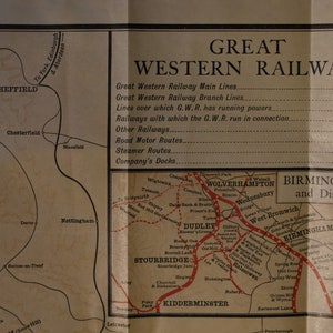 1920s Great Western Railway great Britain Color Map - Etsy