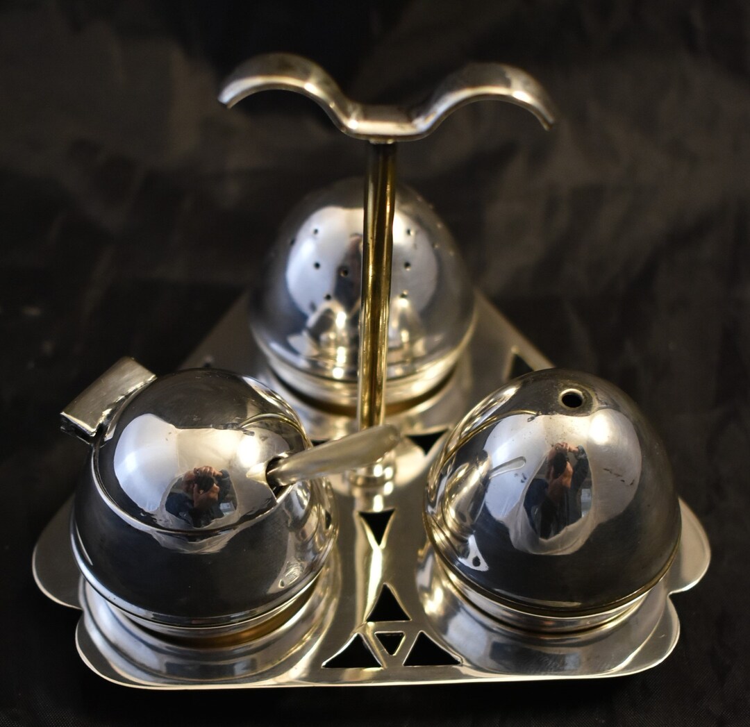 Art Deco Condiment Set, Angora EPNS England - Etsy