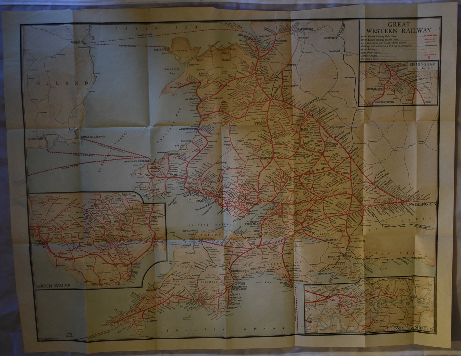 1920s Great Western Railway great Britain Color Map - Etsy