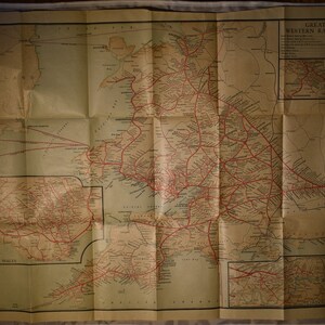 1920s Great Western Railway great Britain Color Map - Etsy