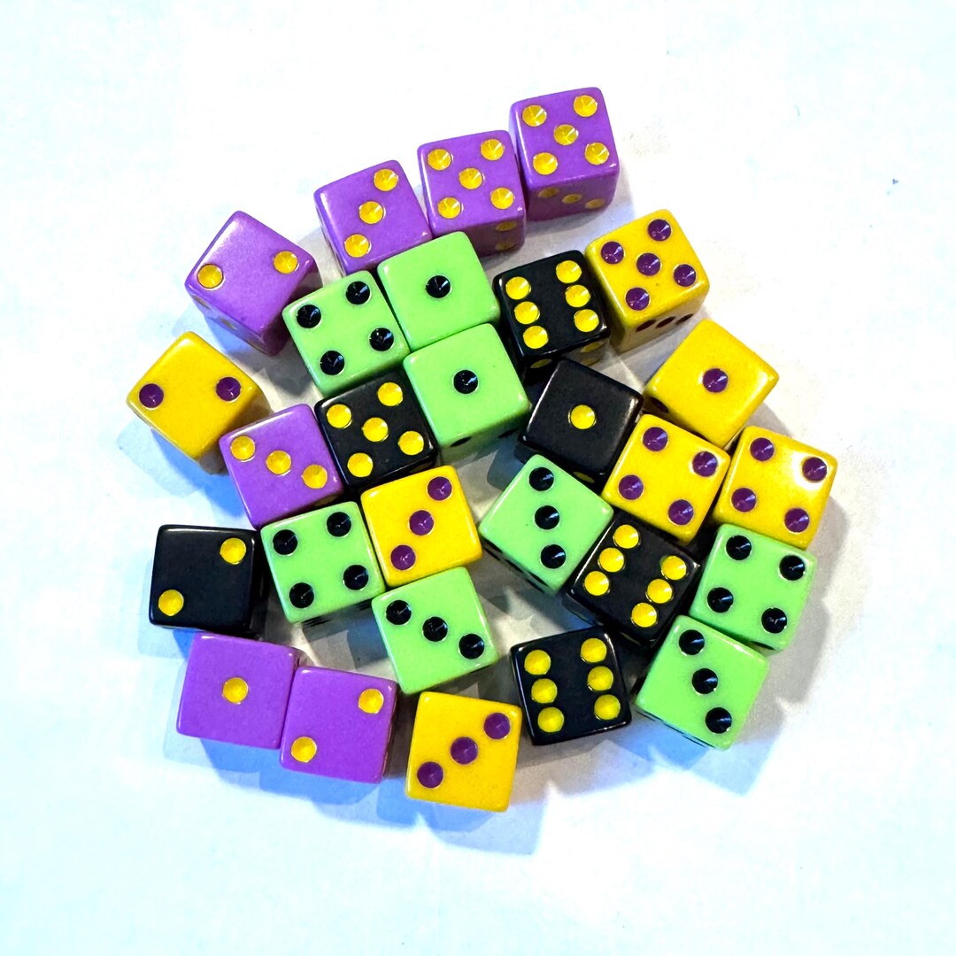 Vintage 1980s Multi-colored Die/dice/purchase Individually/unique ...