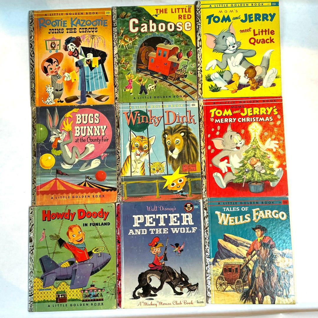 Vintage 1950s Little Golden Books/choice of 9/classic First Editions ...