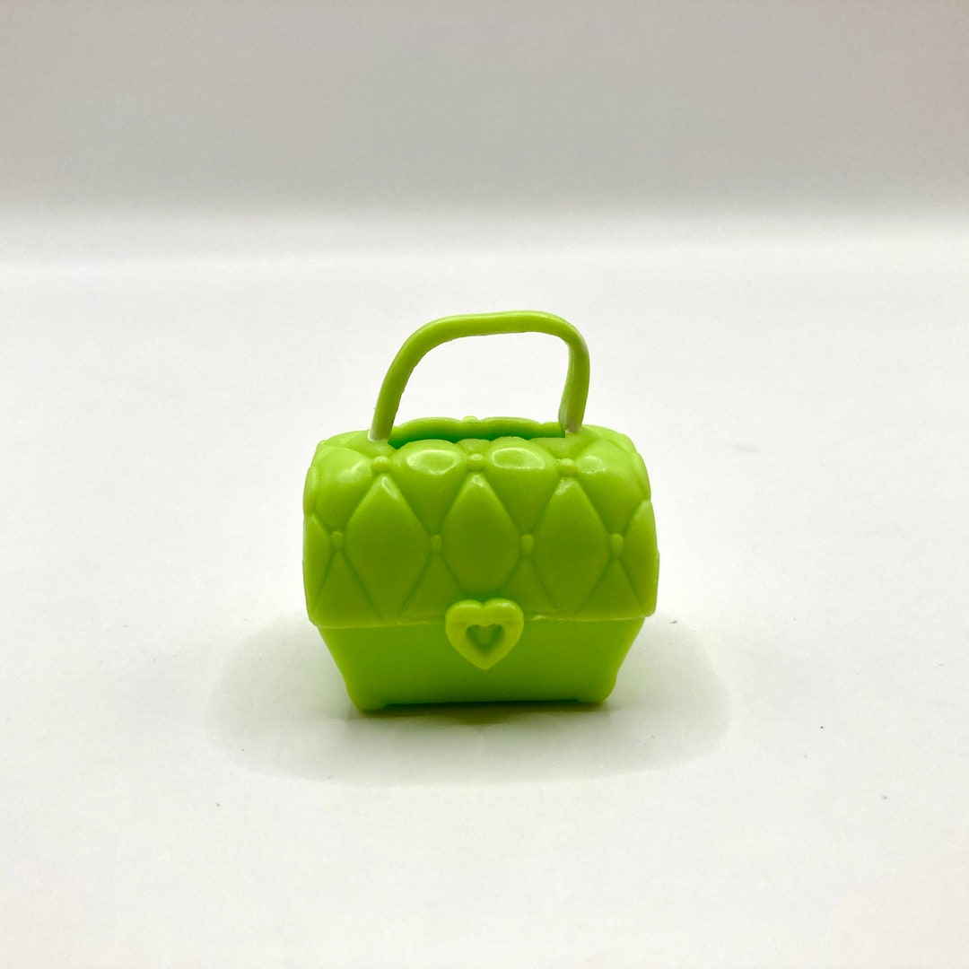 Vintage 2000s Bright Lime Neon Green Bucket Style Purse/case Opens and ...