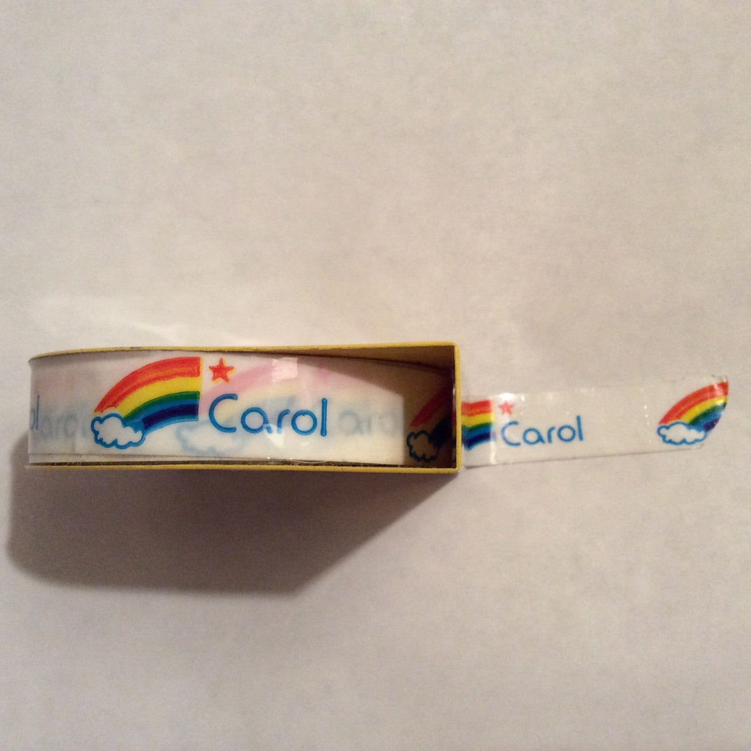 Vintage 1980s Sticker Tape 'carol' Name Rainbow - Etsy