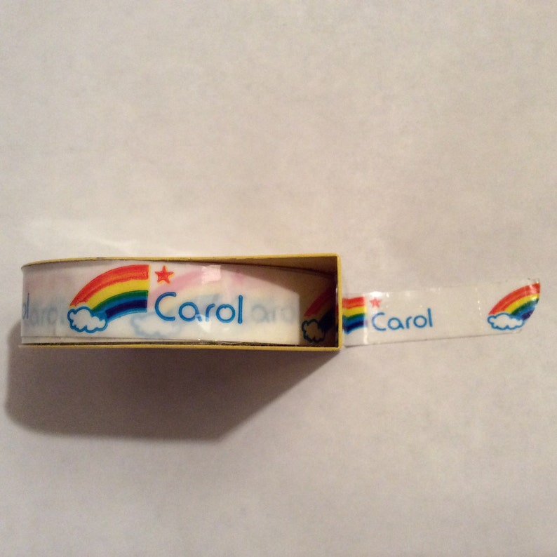Vintage 1980s Sticker Tape 'carol' Name Rainbow - Etsy