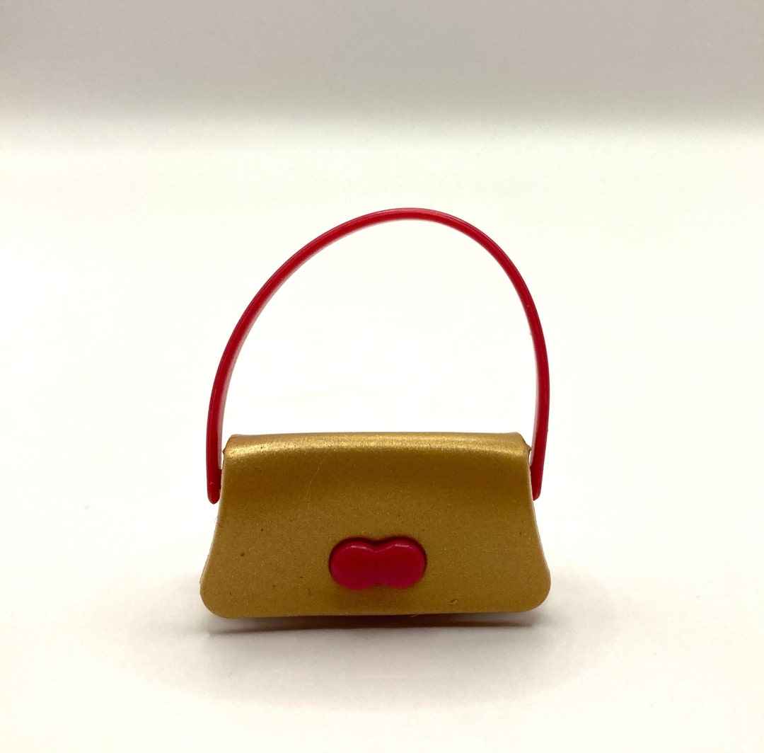 Vintage 2000s Gold and Red 1:6 Scale Miniature Fashion Doll Purse ...