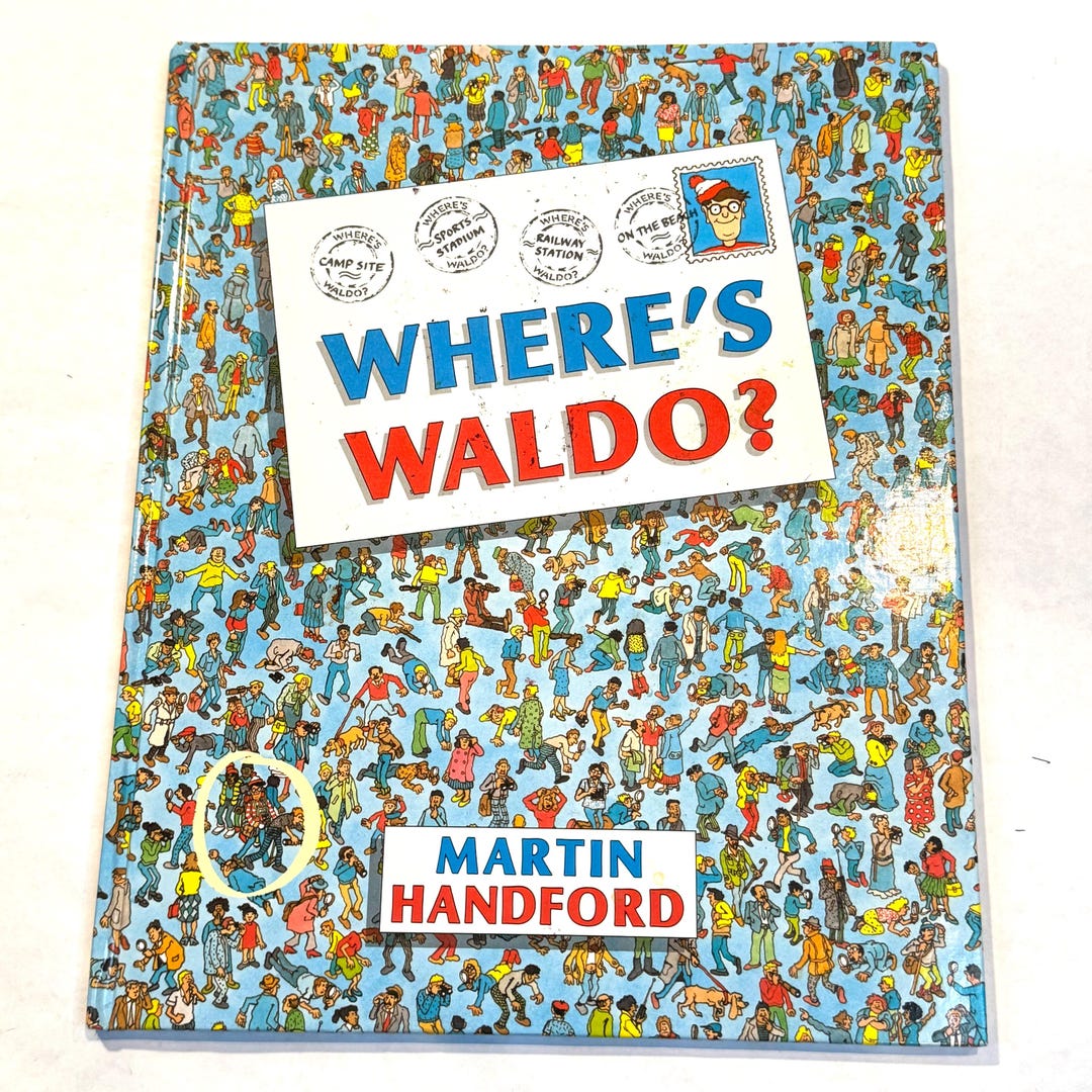Vintage 1987 Where's Waldo First US Edition/well Where is the Guy? Hardcover Collectible Hide ...