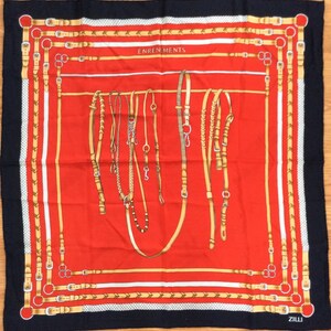 Vintage Zilli French Equestrian Motif Oversized Red Yellow | Etsy