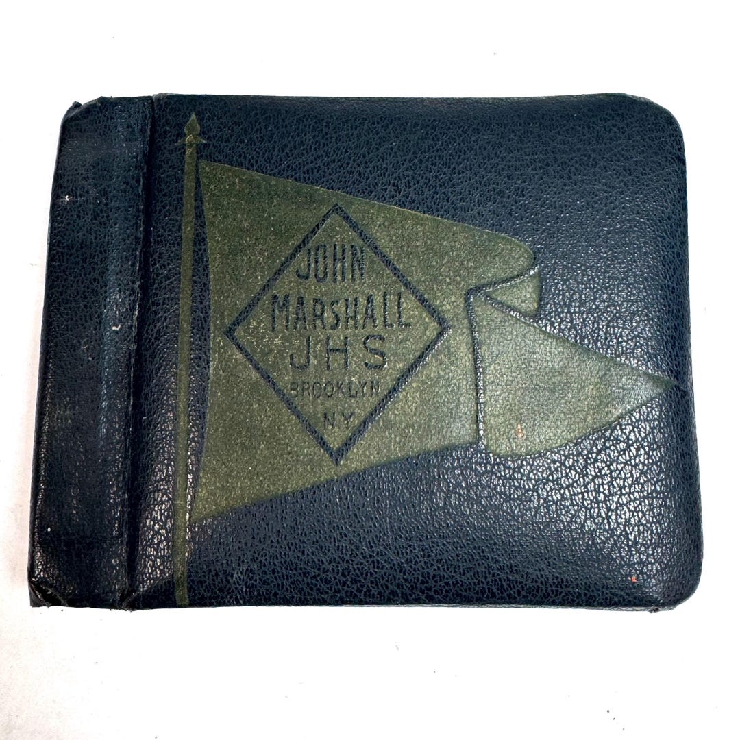 Vintage 1950s Brooklyn, NY John Marshall Junior High School Leather ...