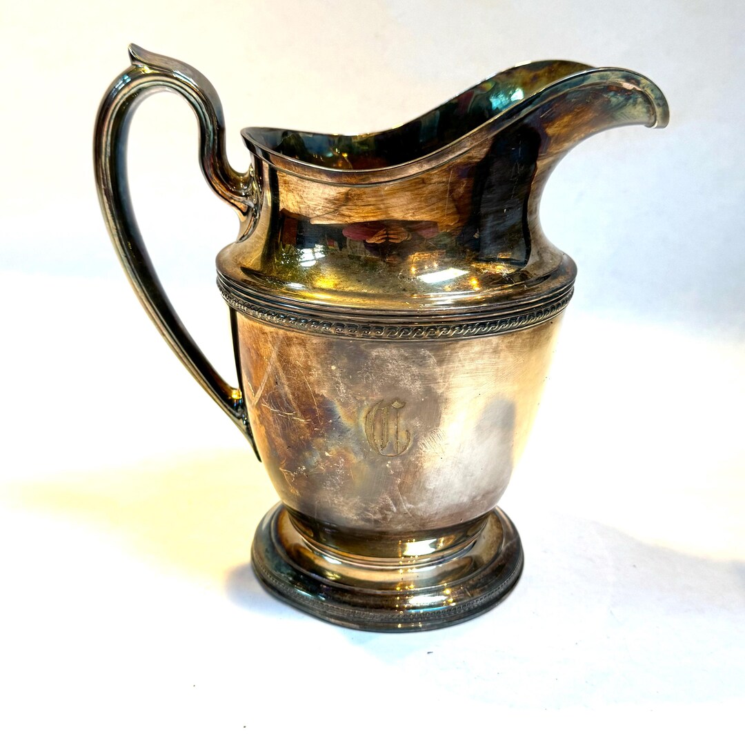 Vintage 1920s Gotham Silver Plate 4 Pint Water Pitcher Engraved "c ...
