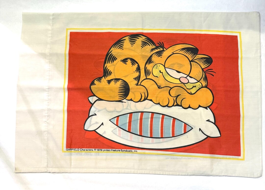 Vintage 1980s Garfield the Wonder Slumber Cat/standard Pillowcase/2 ...
