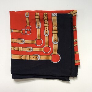 Vintage Zilli French Equestrian Motif Oversized Red Yellow | Etsy