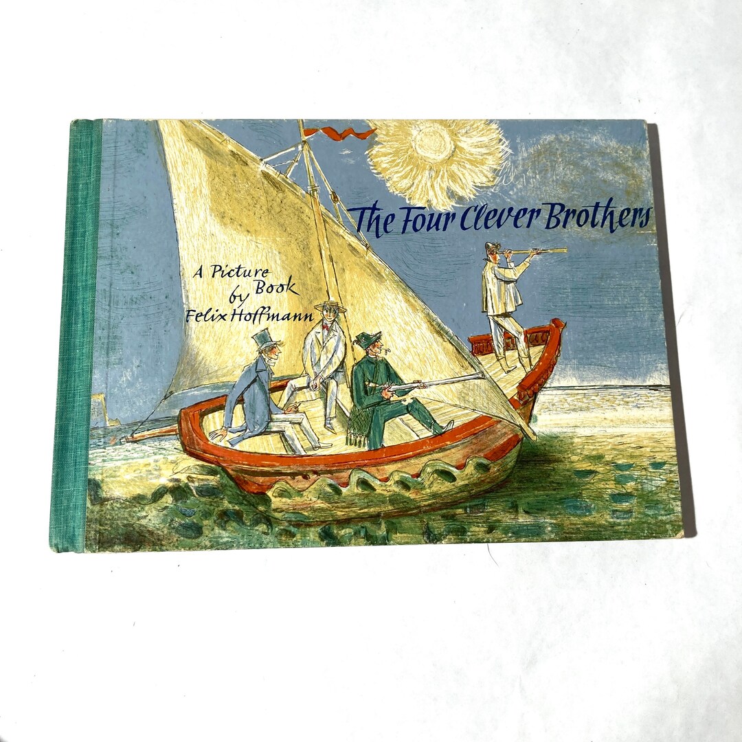 Vintage 1966 "the Four Clever Brothers" Brothers Grimm Folk Tale Illu ...